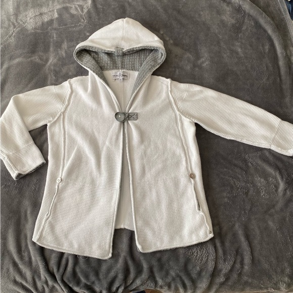 neon buddha | Sweaters | Neon Buddha White Knit Cardigan Hooded Sweater ...